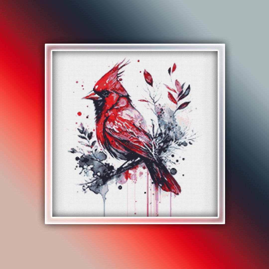 Cardinal Cross Stitch Pattern 4 Instant PDF Download - Cardinalidae ...