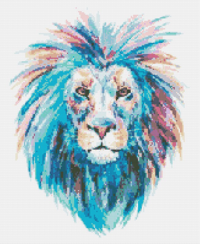 Lion Cross Stitch Pattern Instant PDF Download Lion | Etsy