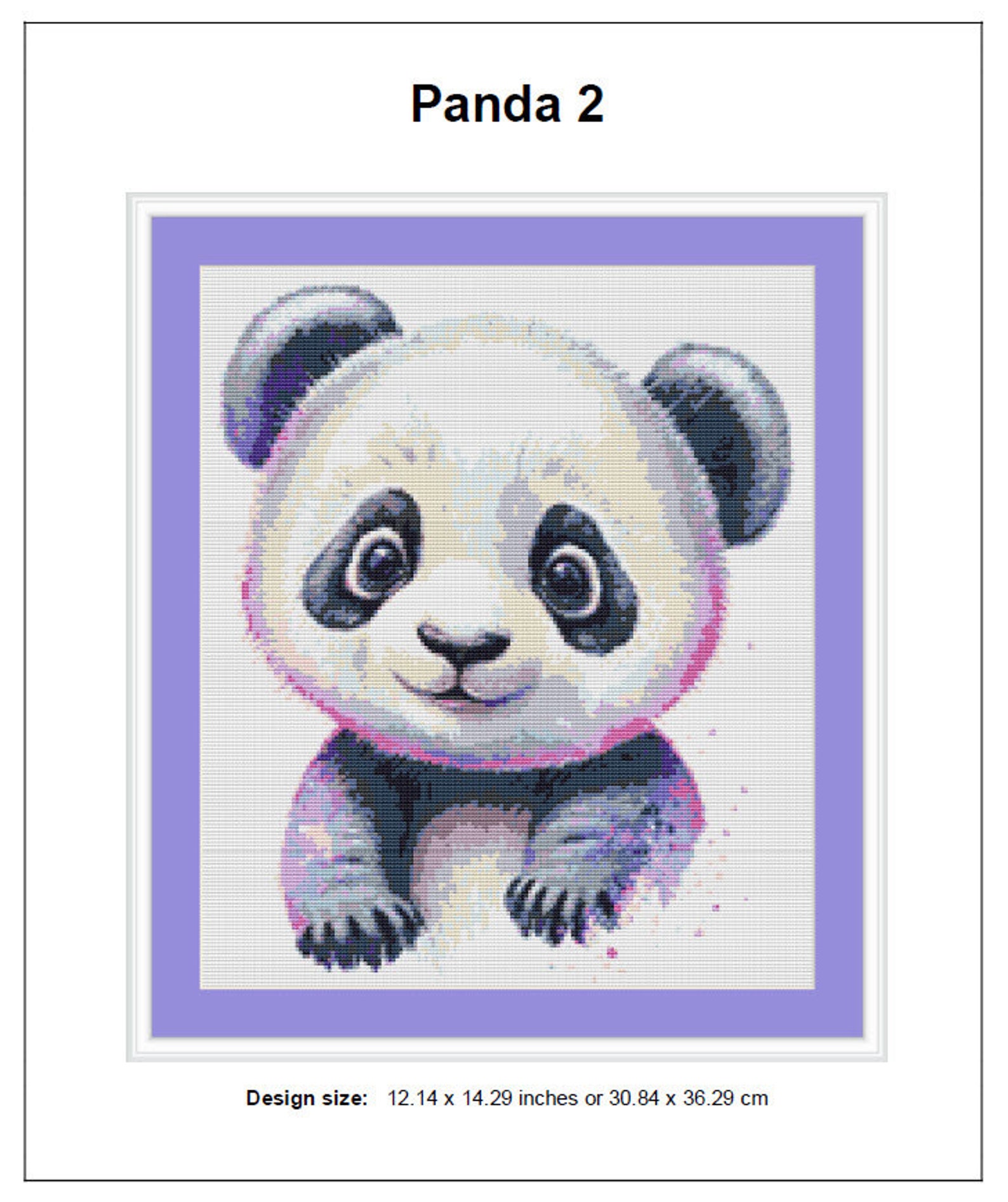 Panda Cross Stitch Pattern 2 Instant Download Instant PDF - Etsy