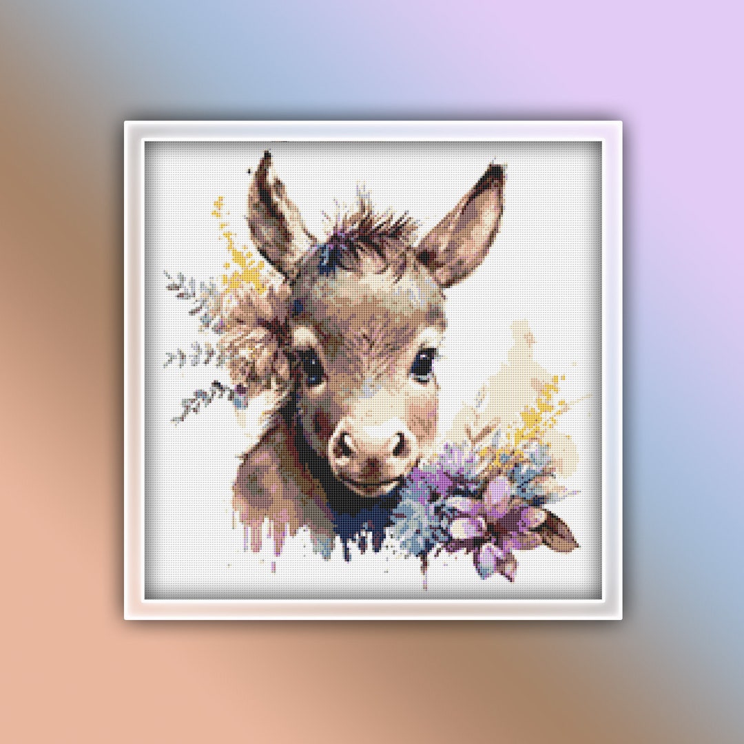 Baby Donkey Cross Stitch Pattern 2 Instant Download Instant PDF ...