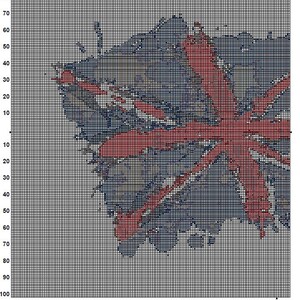 Union Jack Flag Cross Stitch Pattern 1 Instant PDF Download - UK Flag ...