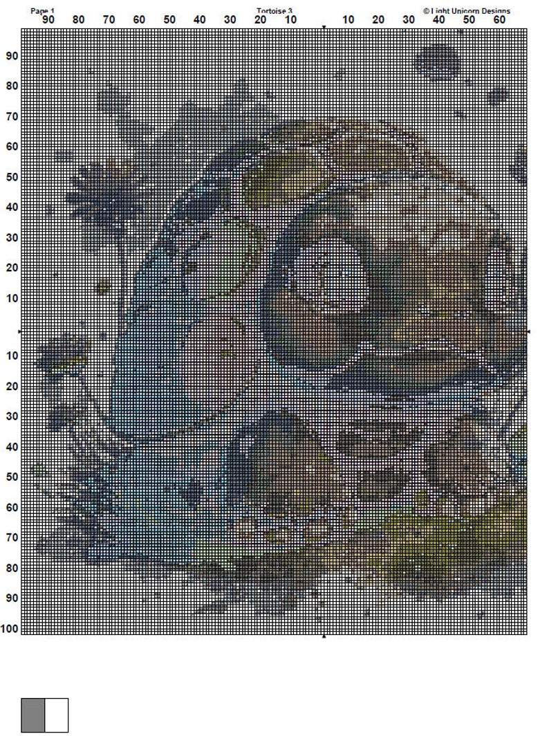 Tortoise Cross Stitch Pattern 3 Instant PDF Download - Turtle ...