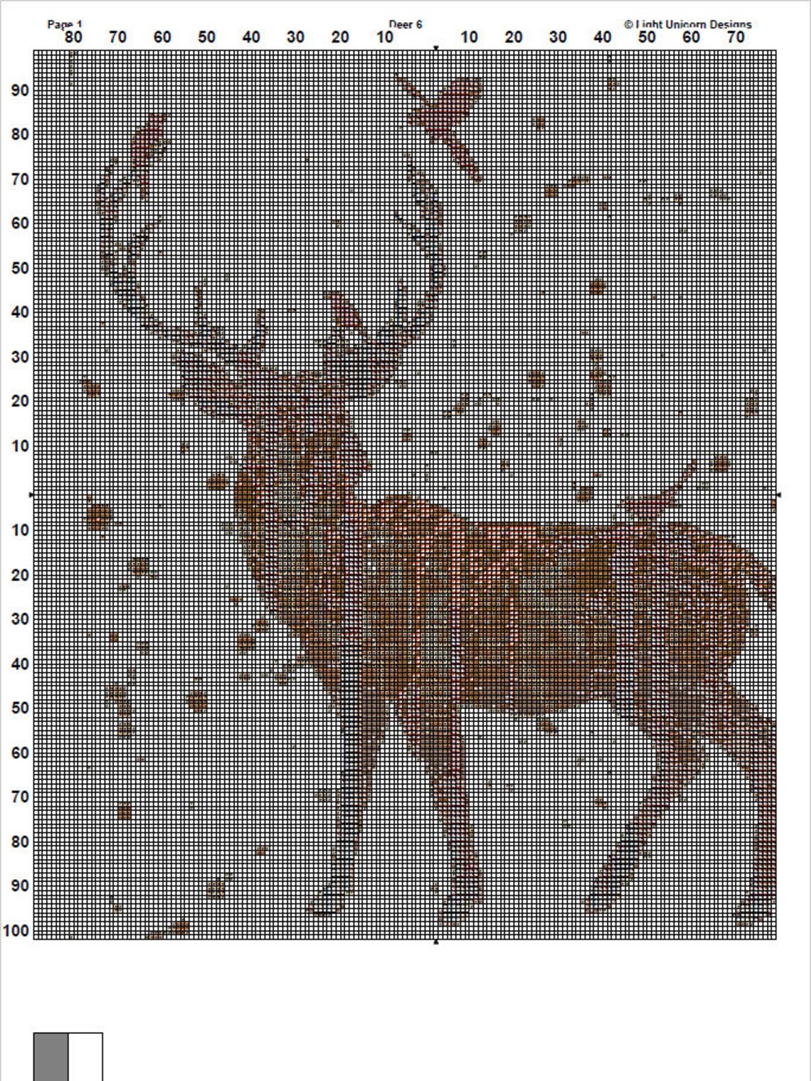 Deer Cross Stitch Pattern 6 Instant Download Instant PDF - Etsy
