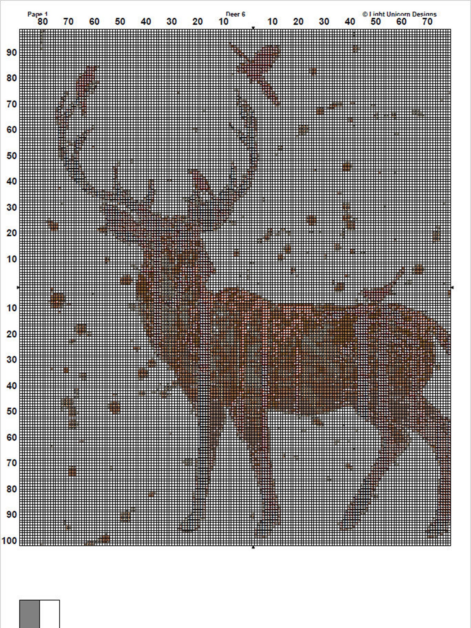 Deer Cross Stitch Pattern 6 Instant Download Instant PDF Download ...