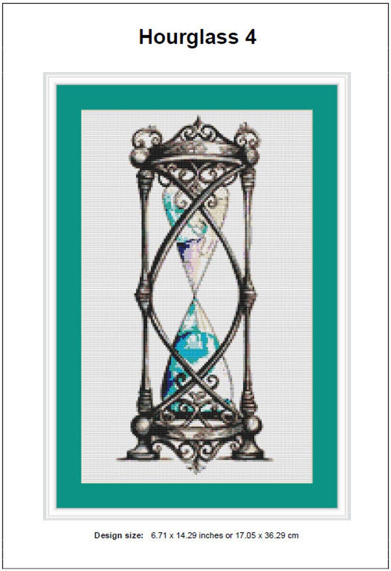 Hourglass Cross Stitch Pattern 4 Instant PDF Download - Hourglass ...