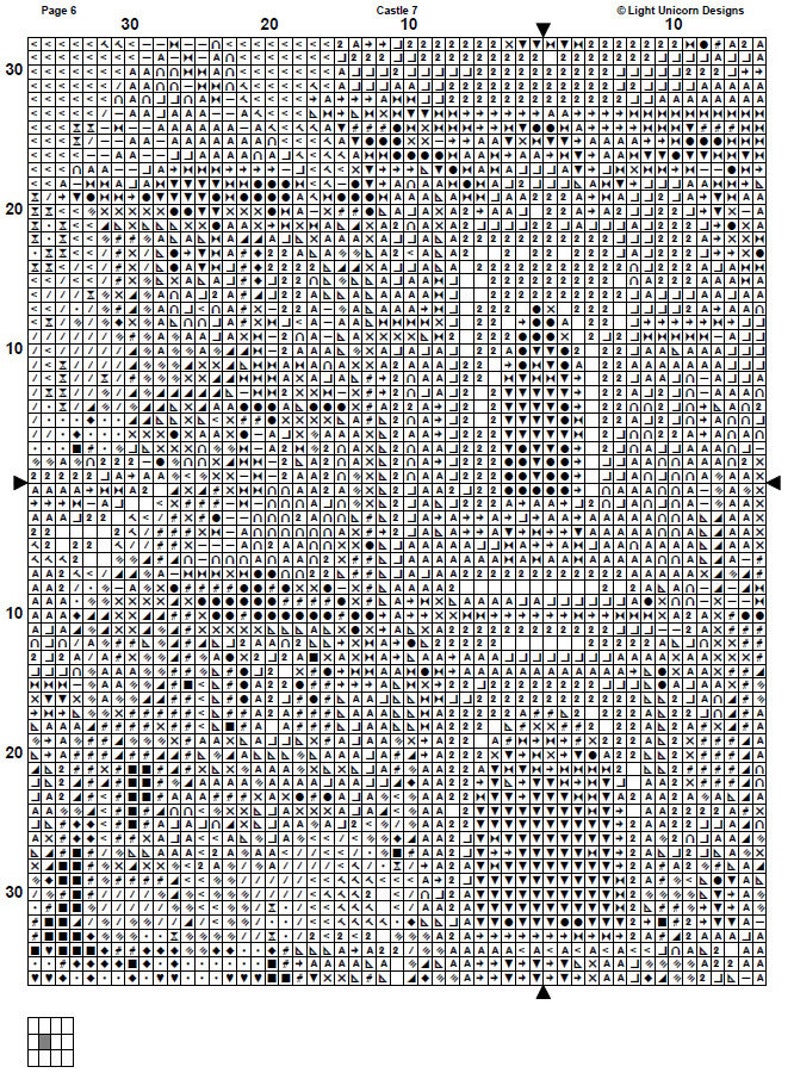 Castle Cross Stitch Pattern 7 Instant PDF Download - Fairy Tale Castle ...