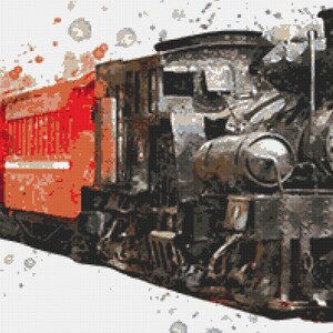 Steam Train Cross Stitch Pattern Instant PDF Download Steam - Etsy