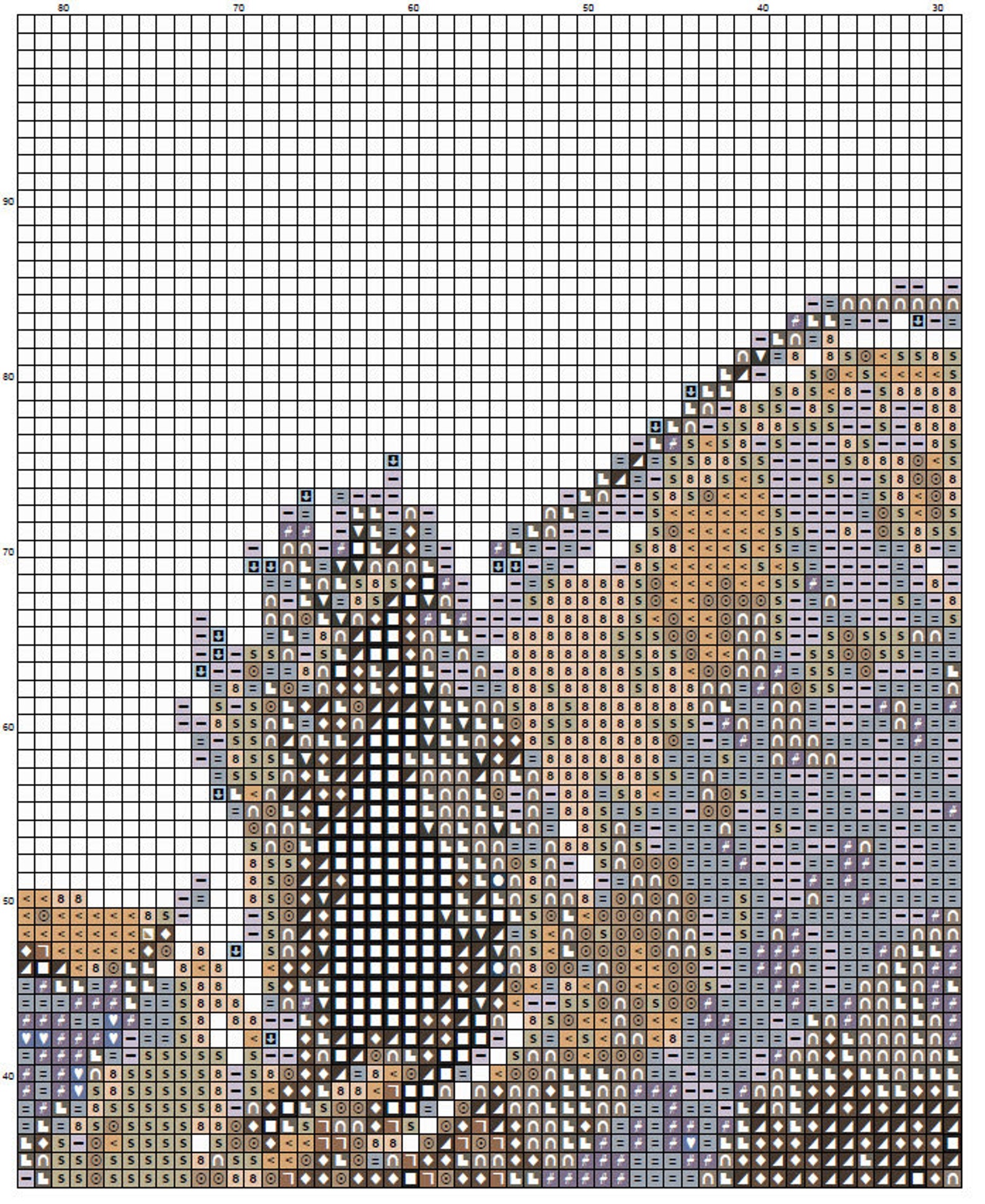 Rhino Cross Stitch Pattern 6 Instant PDF Download Rhinoceros - Etsy