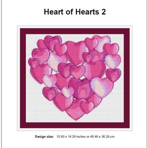 Heart of Hearts Cross Stitch Pattern 1 Instant Download Instant PDF ...