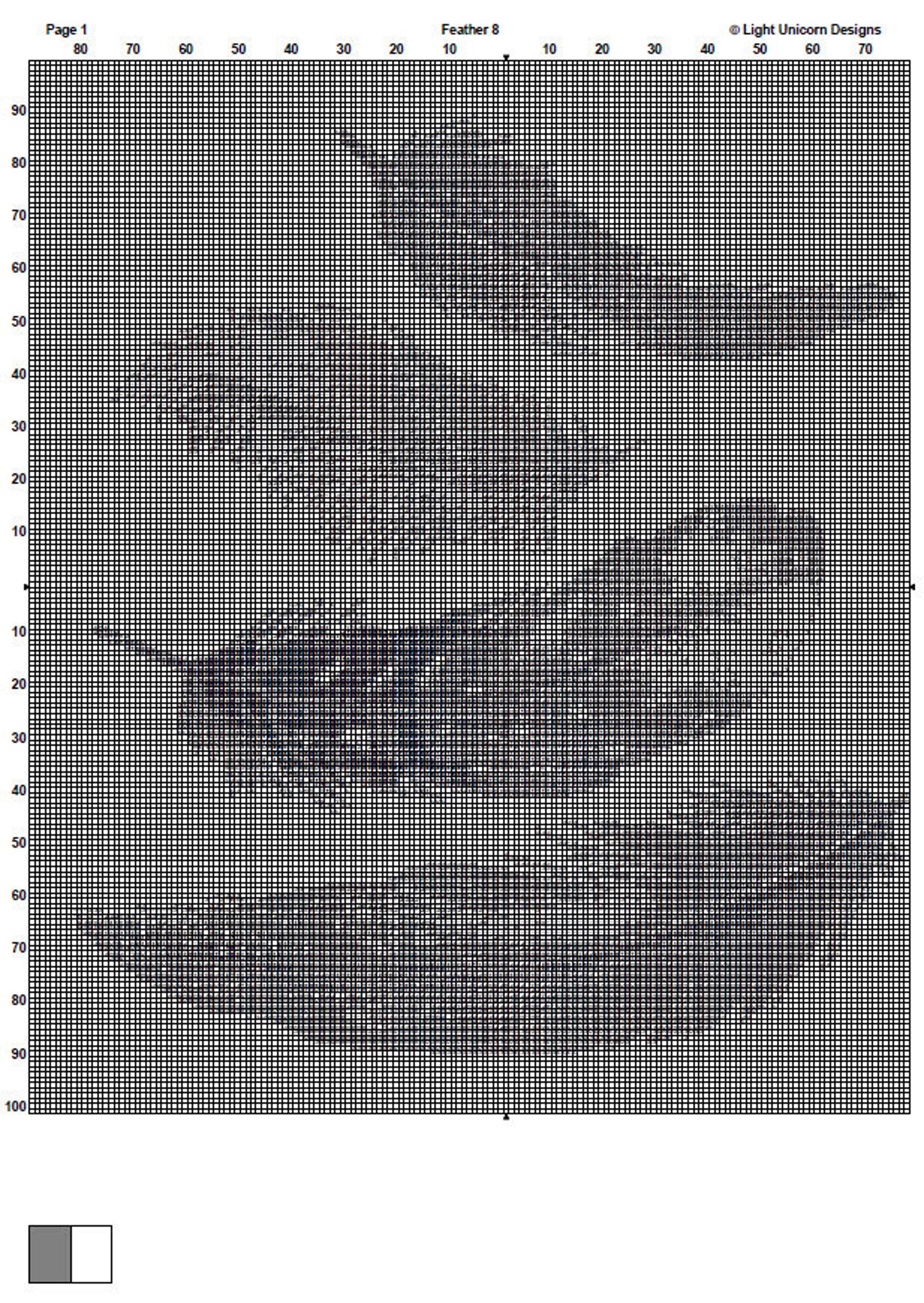 Feather Cross Stitch Pattern 8 Instant PDF Download- Feather Watercolor ...