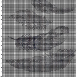 Feather Cross Stitch Pattern 8 Instant PDF Download- Feather Watercolor ...