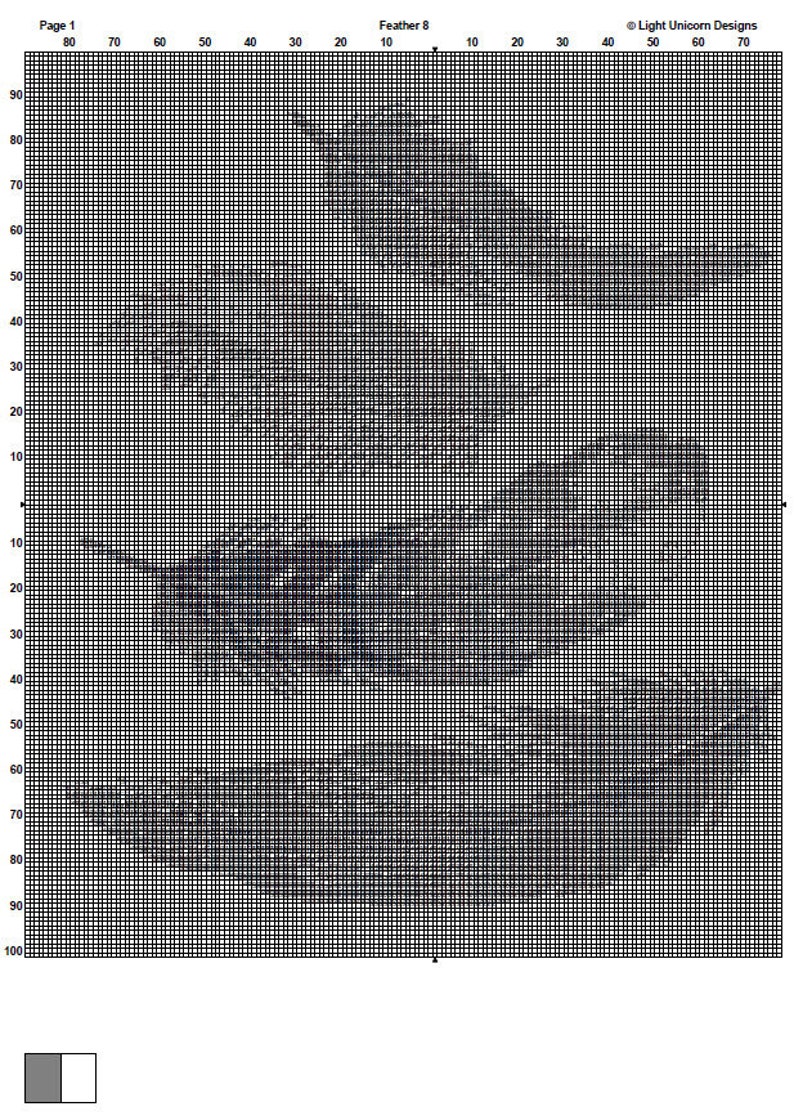 Feather Cross Stitch Pattern 8 Instant PDF Download- Feather Watercolor ...
