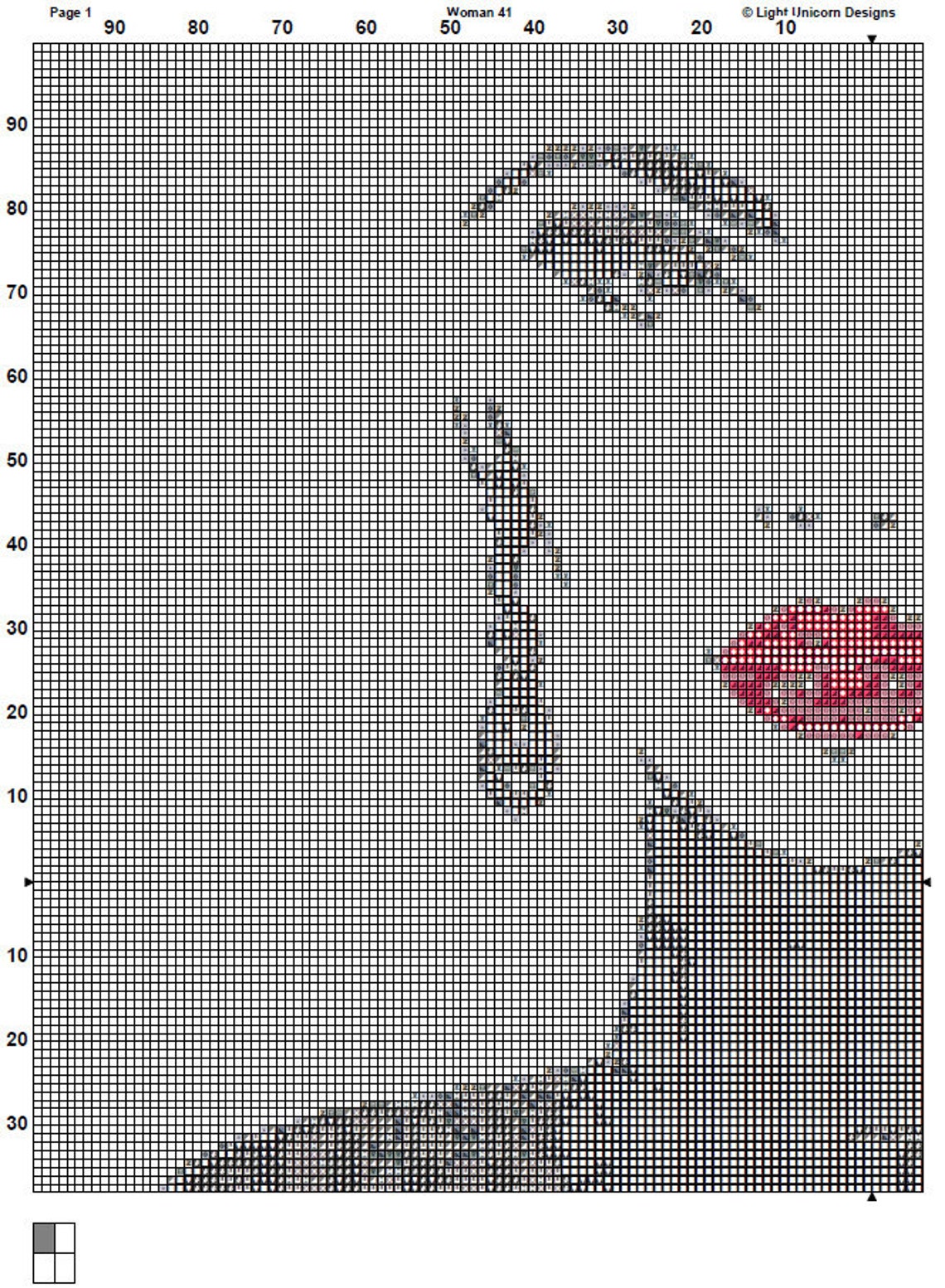 Woman Cross Stitch Pattern 41 Instant PDF Download - Woman Watercolor ...