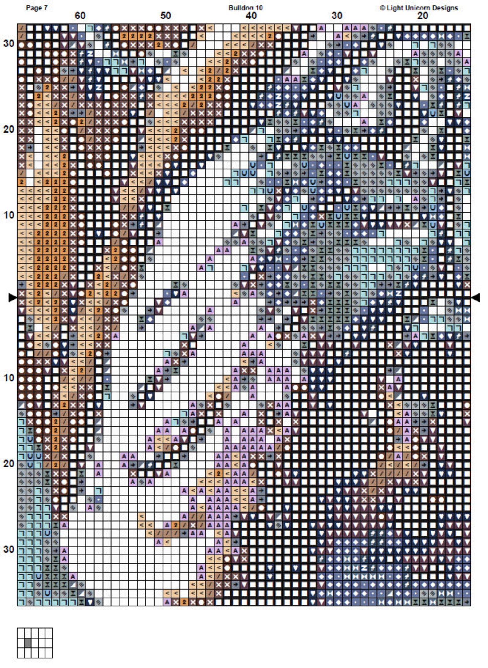 Bulldog Cross Stitch Pattern 10 Instant PDF Download - Bulldog ...