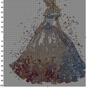 Cinderella Cross Stitch Pattern 1 Instant PDF Download - Princess ...