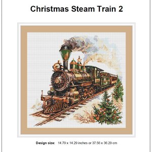 Christmas Steam Train Cross Stitch Pattern 2 Instant PDF Download ...