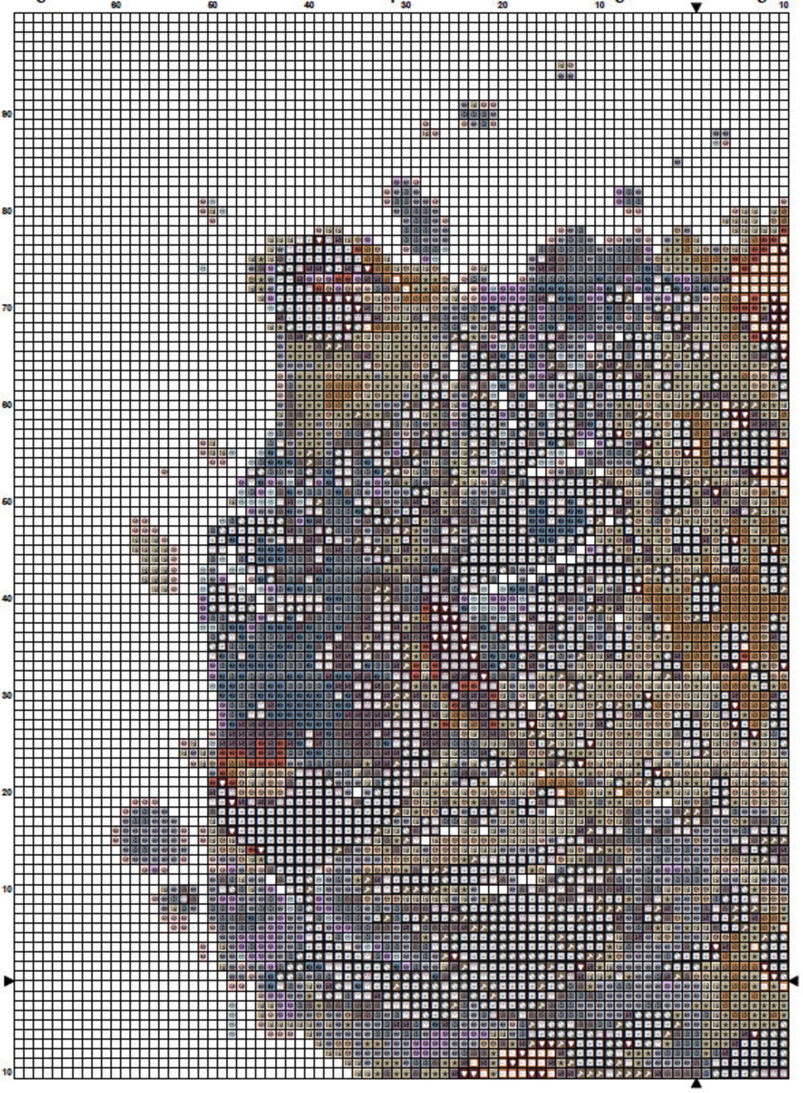 Leopard Cross Stitch Pattern 6 Instant PDF Download Leopard - Etsy