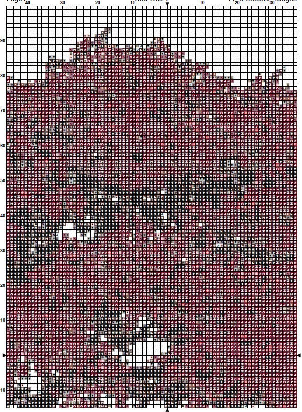 Red Tree Cross Stitch Pattern 2 Instant PDF Download Spring | Etsy