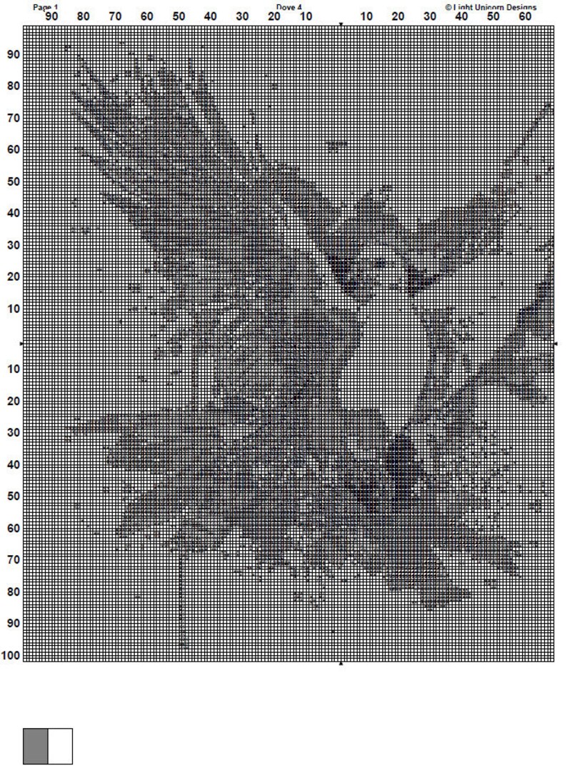 Dove Cross Stitch Pattern 4 Instant PDF Download - Dove Watercolor ...