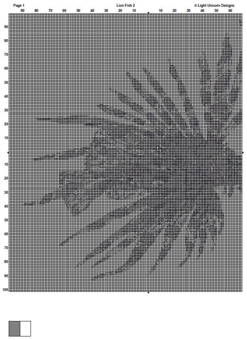 Lion Fish Cross Stitch Pattern 1 Instant Download Instant PDF Download ...