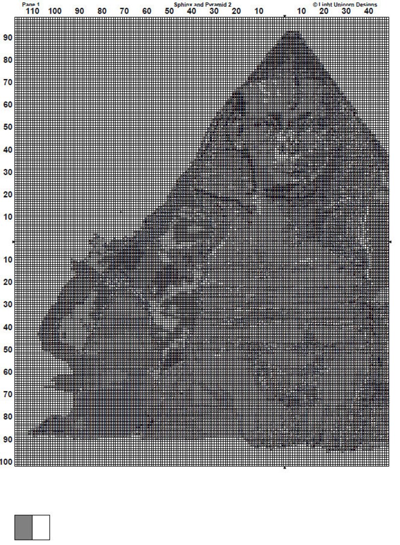 Sphinx and Pyramid Cross Stitch Pattern 2 Instant PDF Download ...
