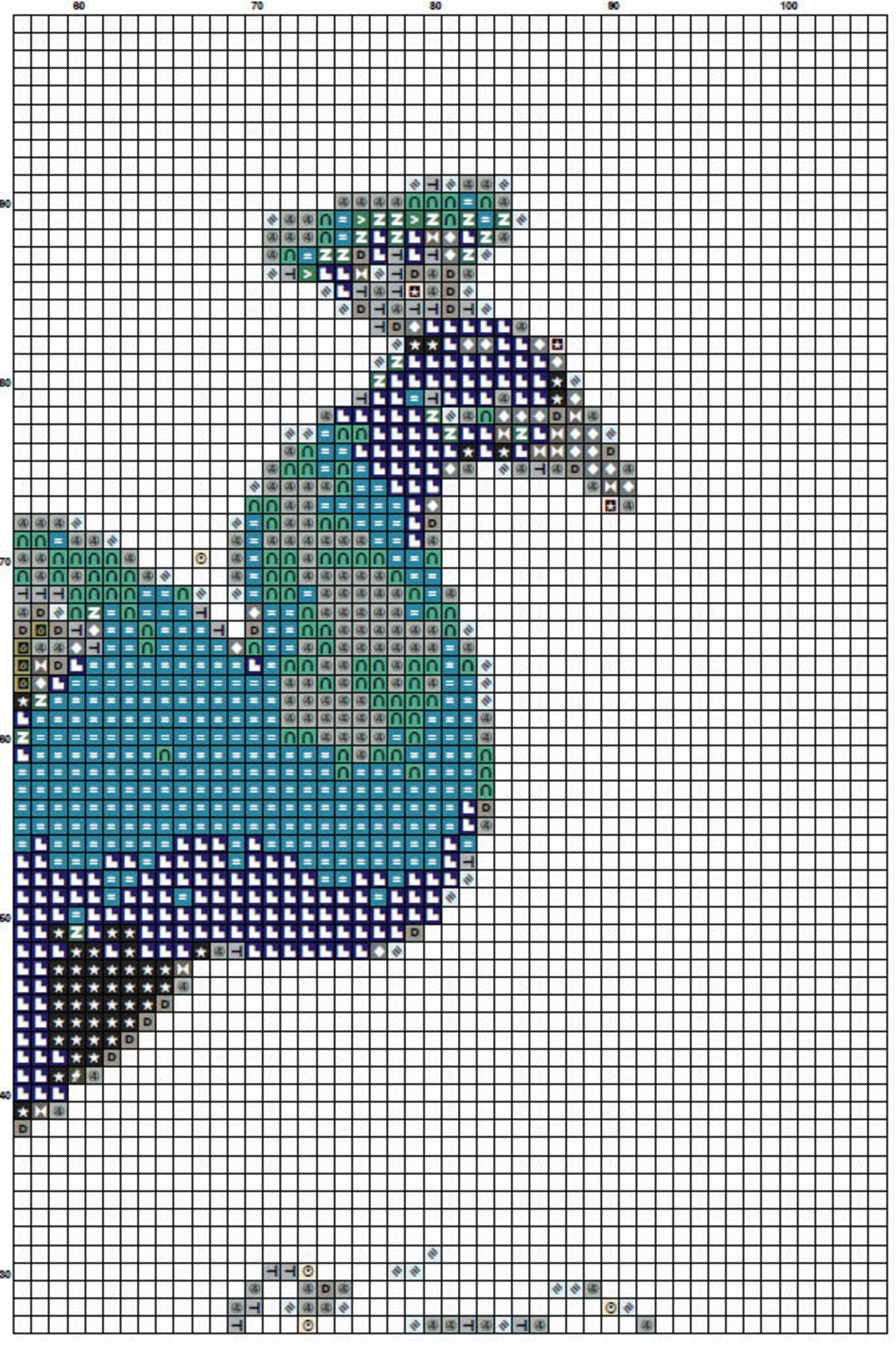 Peacock Cross Stitch Pattern 6 Instant PDF Download Peacock - Etsy