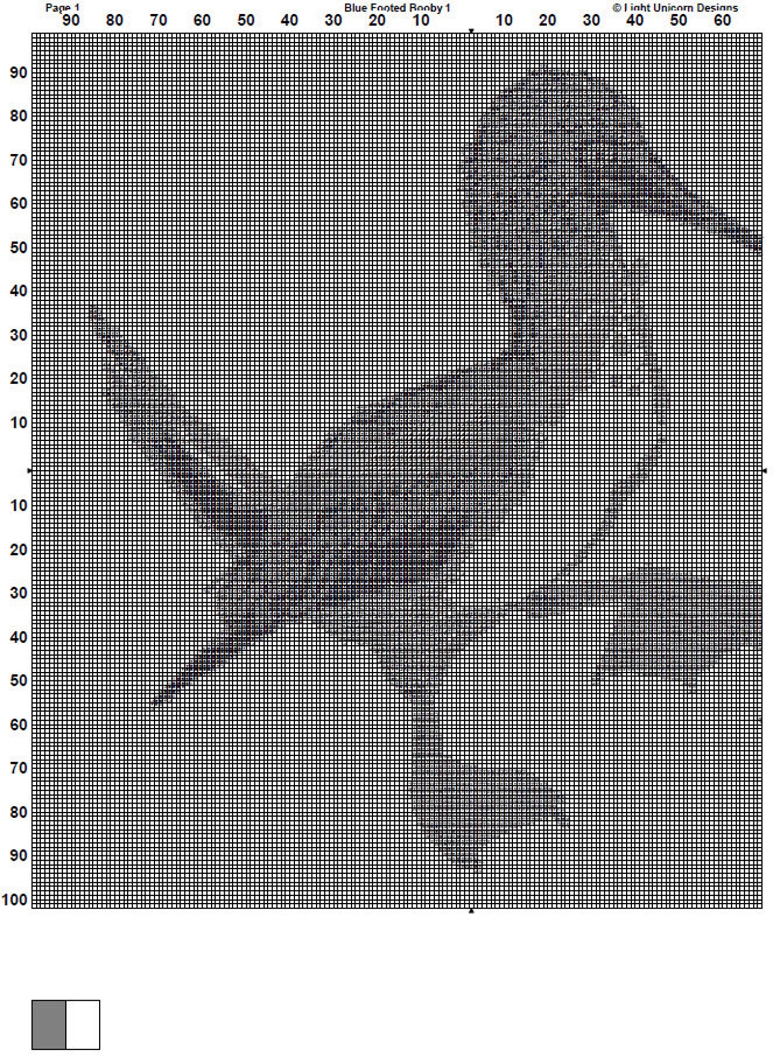 Blue Footed Booby Cross Stitch Pattern 1 Blue Footed Booby Bird ...
