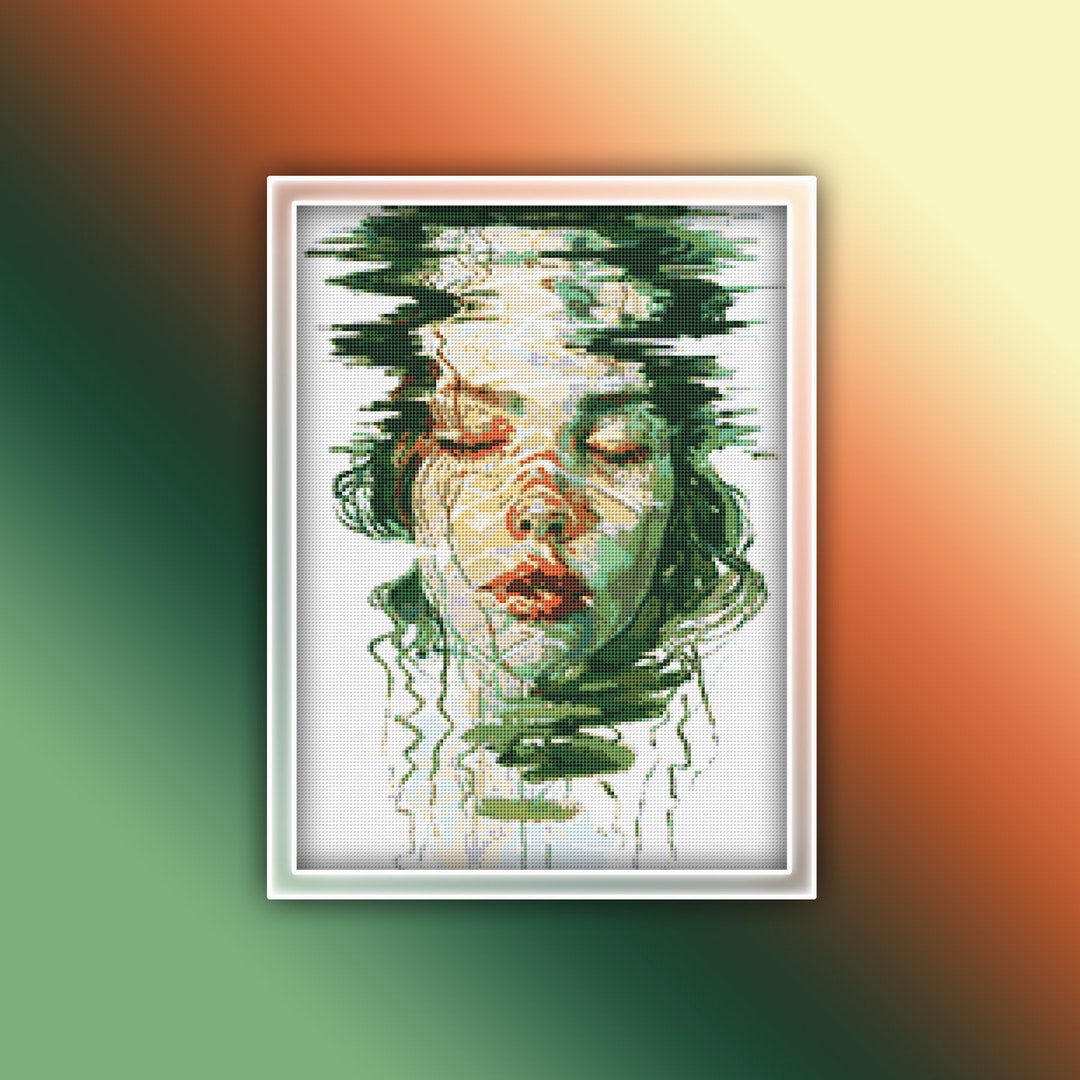 Woman's Reflection Cross Stitch Pattern 3 Instant PDF Download - Water ...
