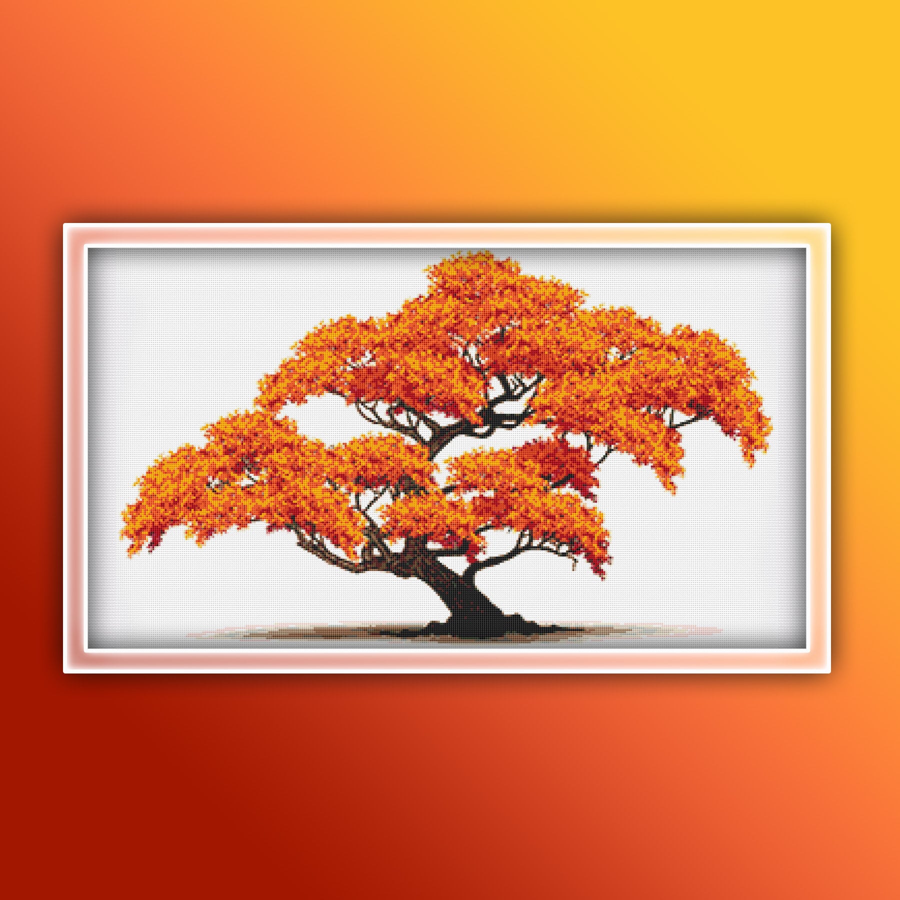 Autumn Tree Cross Stitch Pattern Instant PDF Download Fall - Etsy