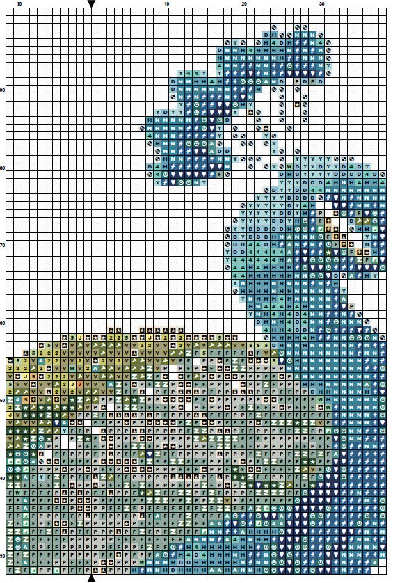 Peacock Cross Stitch Pattern 1 Instant PDF Download Peacock | Etsy