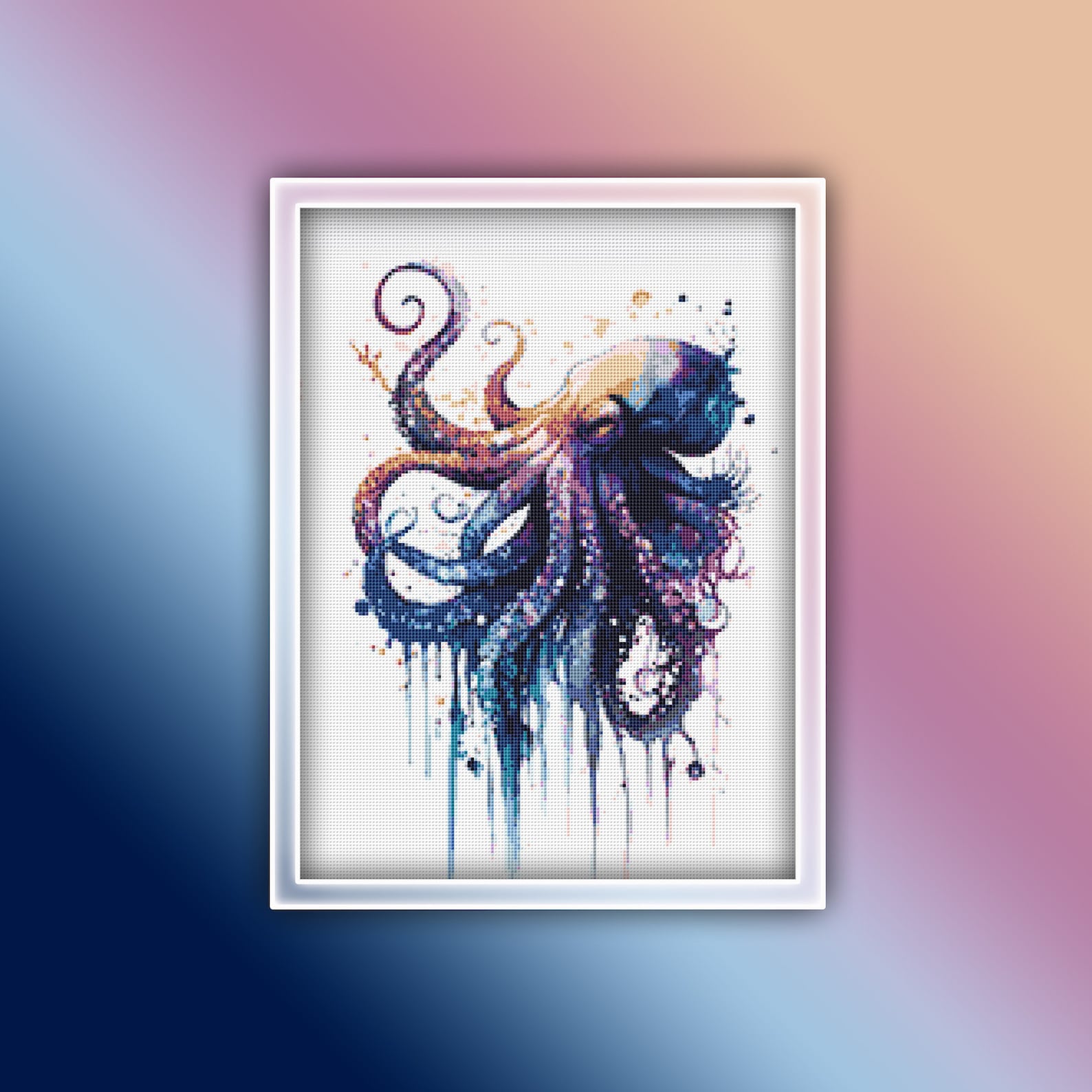 Octopus Cross Stitch Pattern 7 Instant PDF Download - Octopus ...