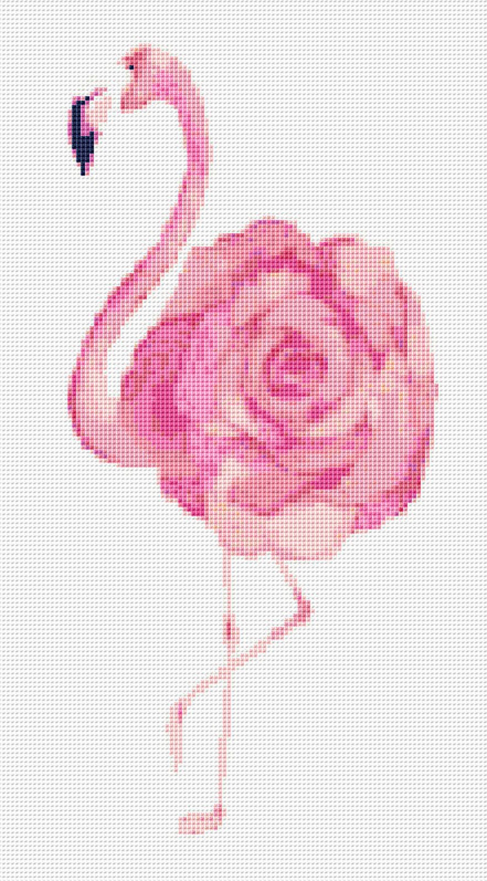 Flamingo Cross Stitch Pattern 11 Instant PDF Download | Etsy