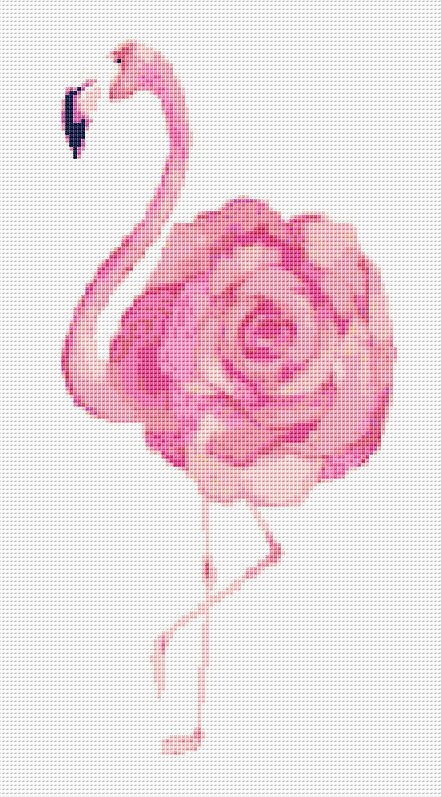 Flamingo Cross Stitch Pattern 11 Instant PDF Download | Etsy