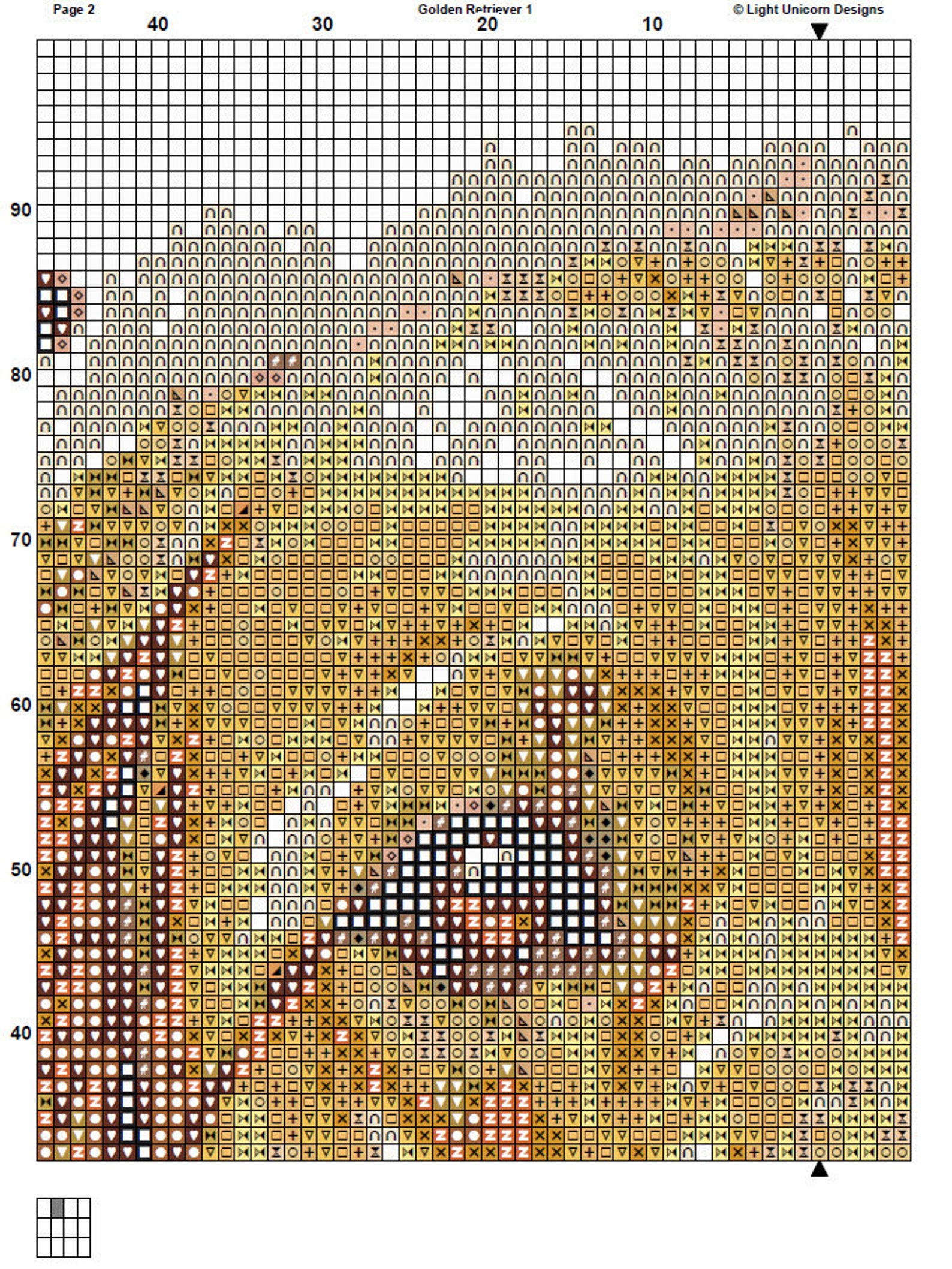 Golden Retriever Cross Stitch Pattern 1 Instant PDF Download - Etsy