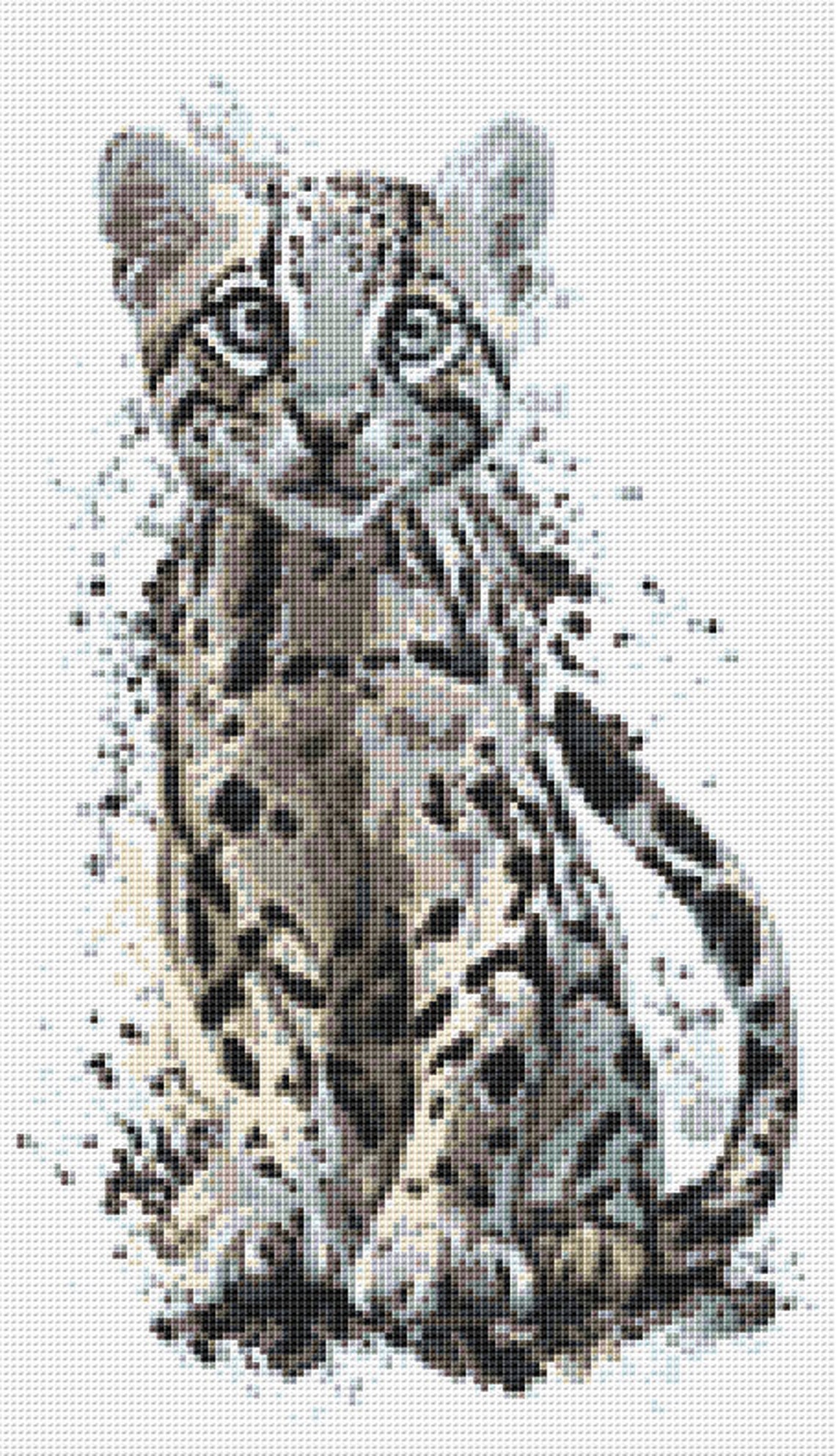Ocelot Cross Stitch Pattern 1 Instant PDF Download Wild Cat - Etsy