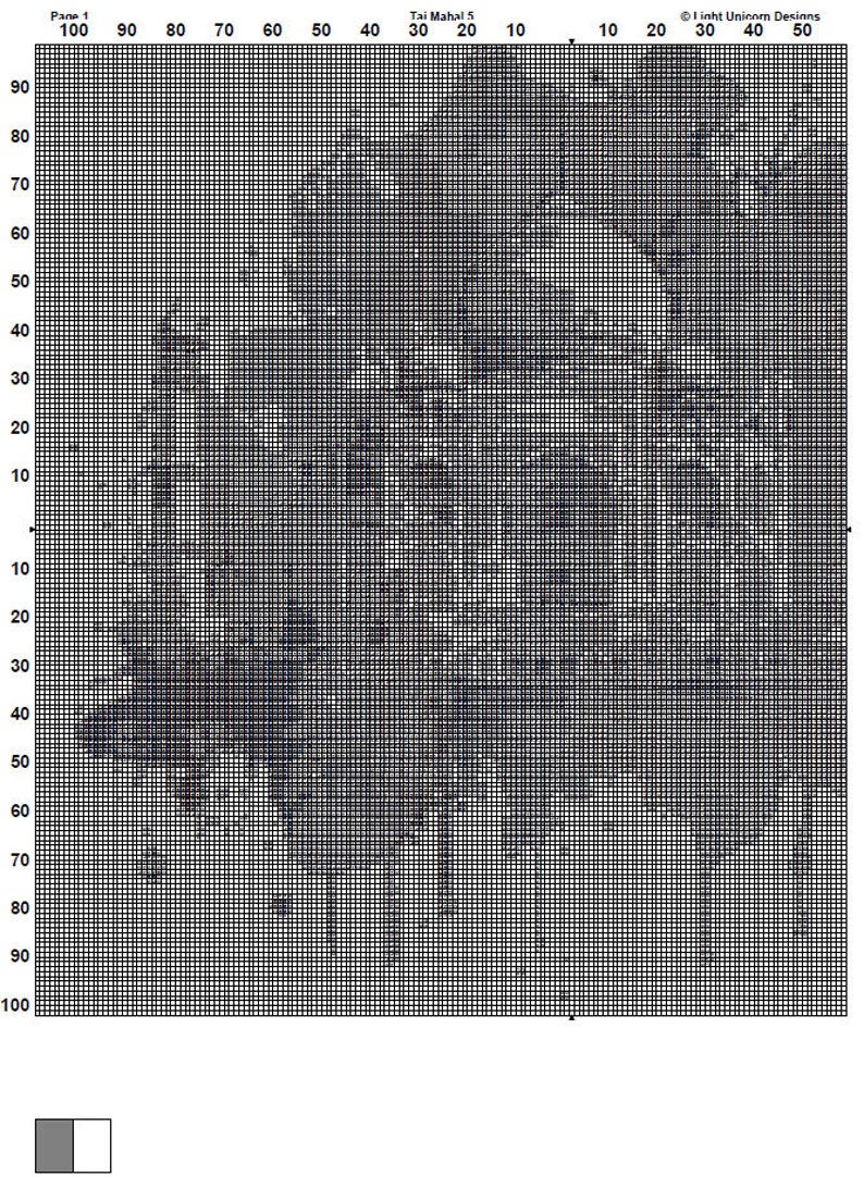 Taj Mahal Cross Stitch Pattern 5 Instant PDF Download - India ...