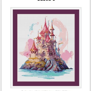 Castle Cross Stitch Pattern 5 Instant PDF Download - Fairy Tale Castle ...