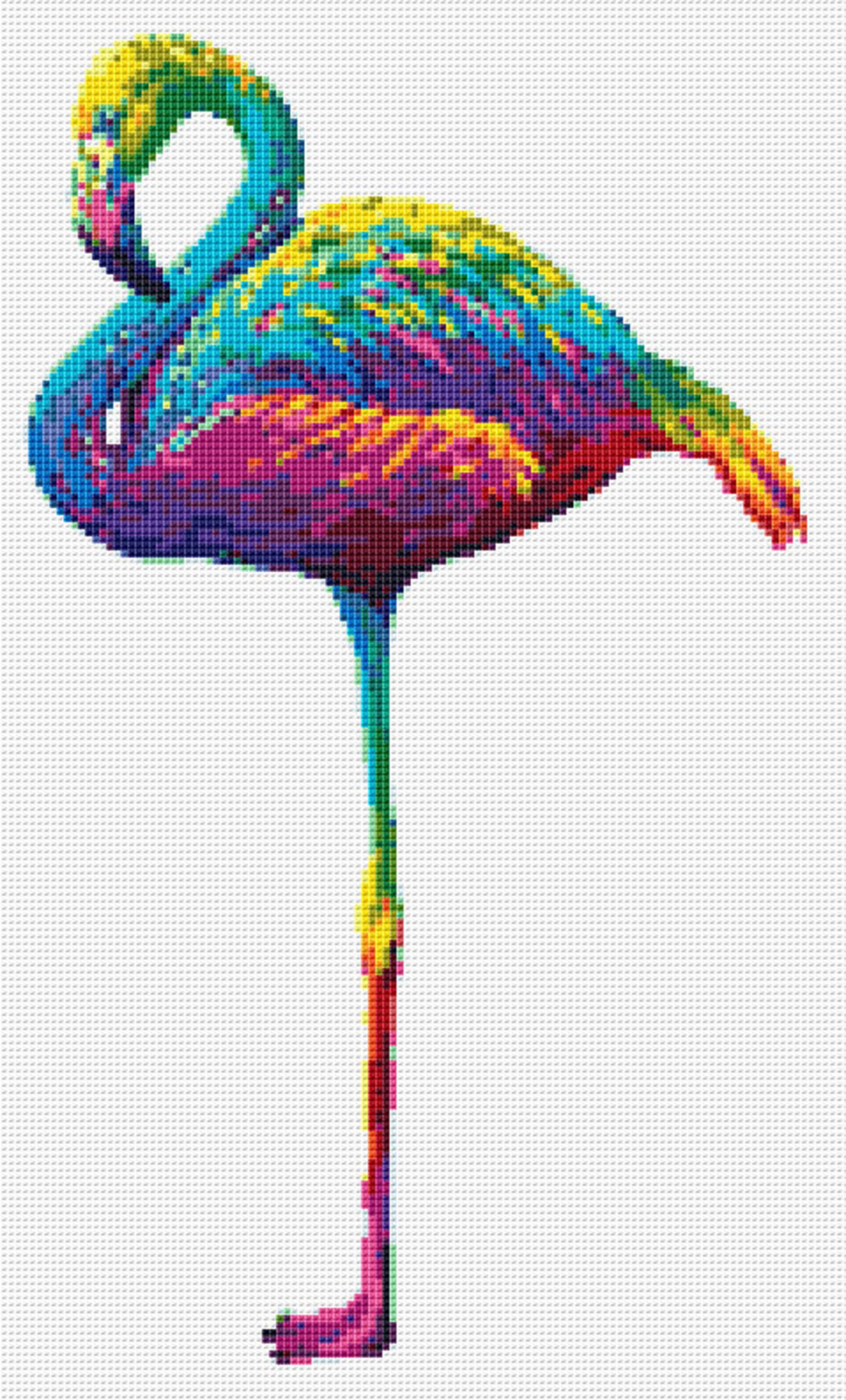 Flamingo Cross Stitch Pattern 9 Instant PDF Download | Etsy