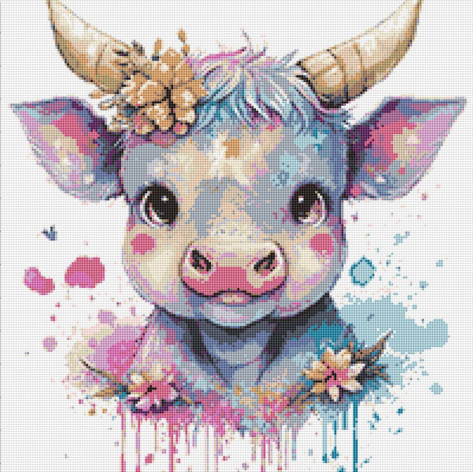 Cow Cross Stitch Pattern 8 Instant PDF Download Cow Calf - Etsy