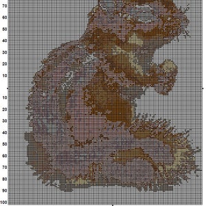 Chipmunk Cross Stitch Pattern 2 Instant PDF Download - Chipmunk ...