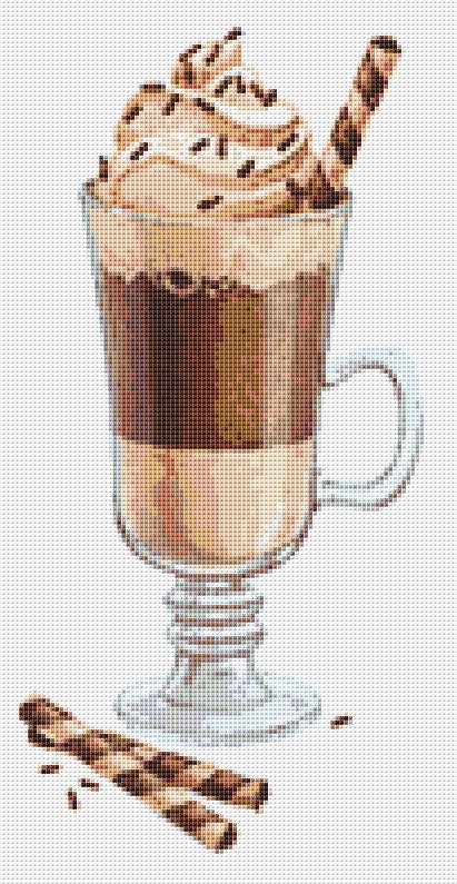 Coffee Latte Cross Stitch Pattern 1 Instant PDF Download | Etsy