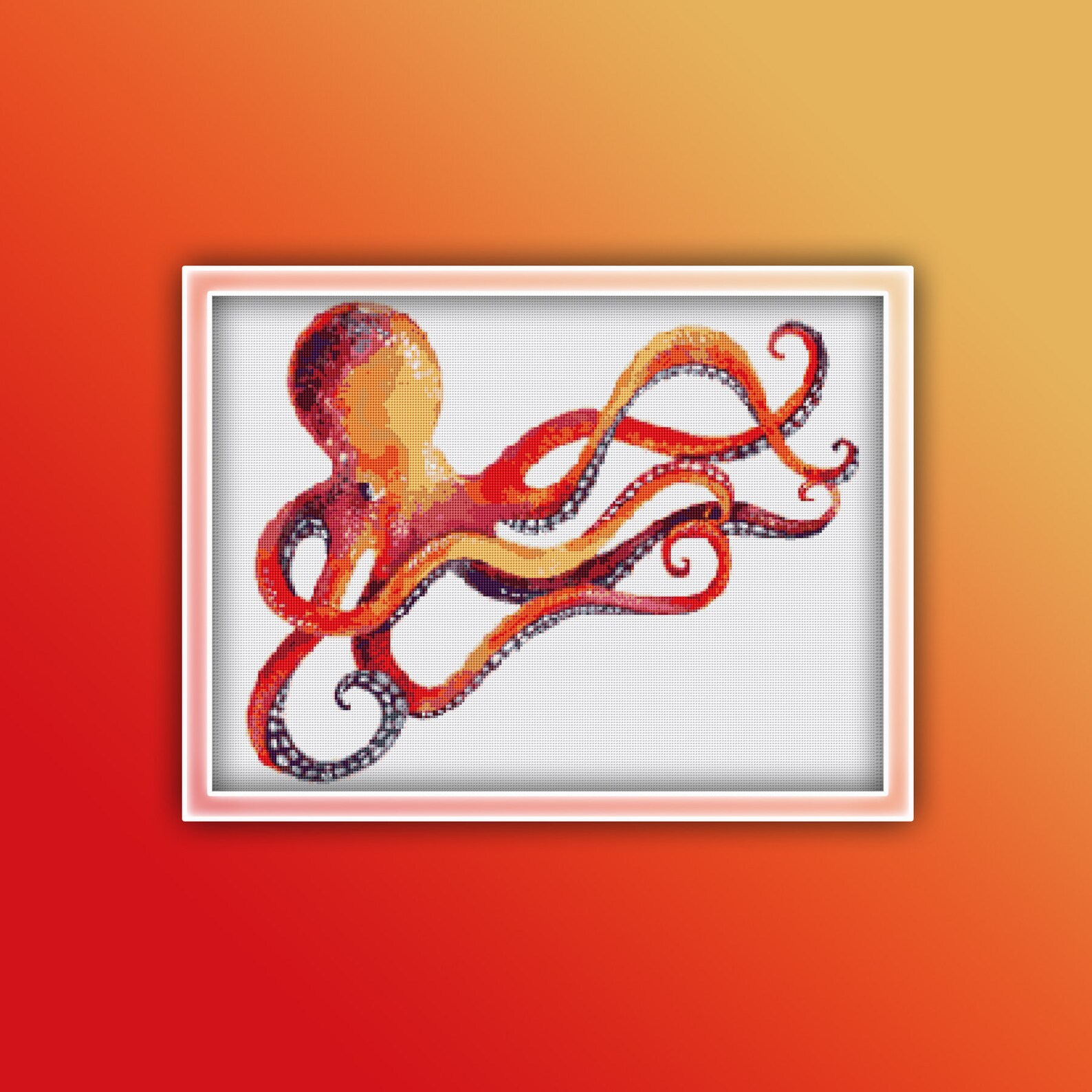 Octopus Cross Stitch Pattern 1 Instant PDF Download - Octopus ...