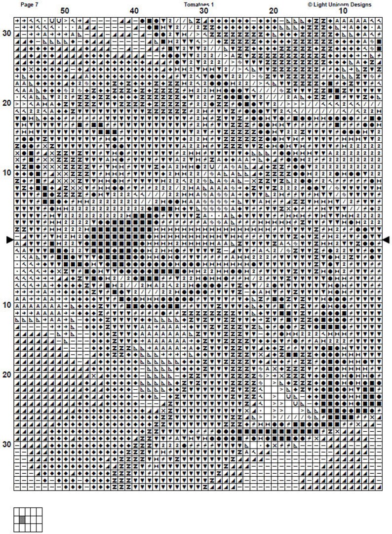 Tomatoes Cross Stitch Pattern 1 Instant PDF Download - Tomato ...