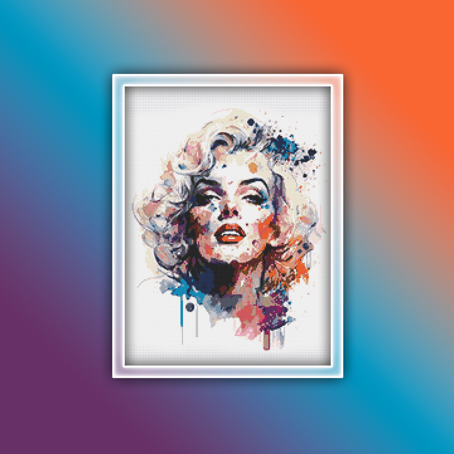 Marilyn Monroe Cross Stitch Pattern 3 Instant PDF Download - Marilyn ...