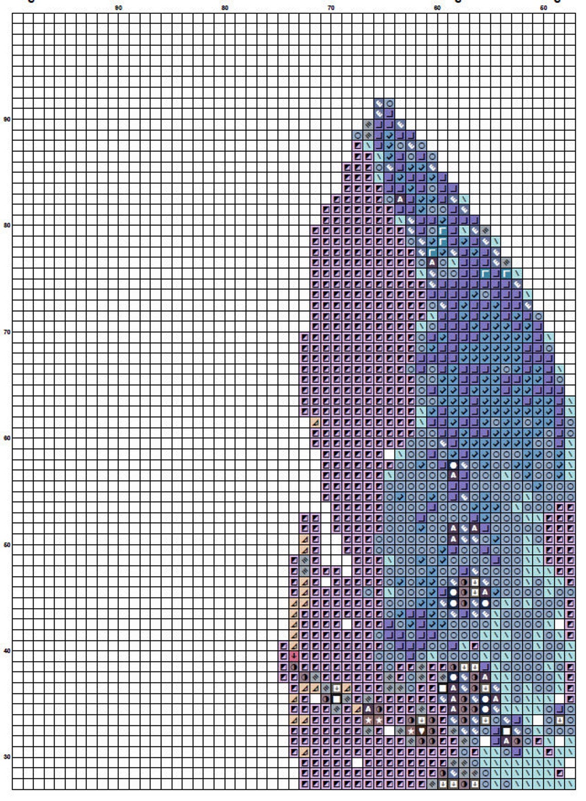 Feather Cross Stitch Pattern 22 Instant PDF Download Feather | Etsy