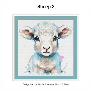 Sheep Cross Stitch Pattern 2 Instant Download Instant PDF Download ...