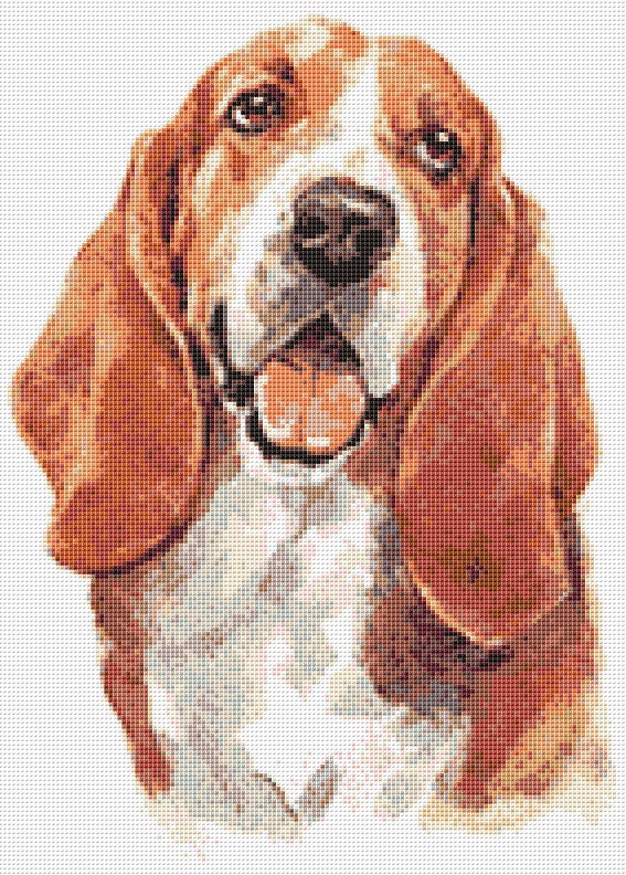 Basset Hound Cross Stitch Pattern 10 Instant PDF Download - Etsy