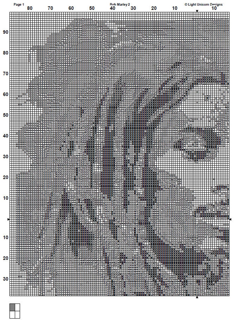 Bob Marley Cross Stitch Pattern 2 Instant PDF Download - Bob Marley ...