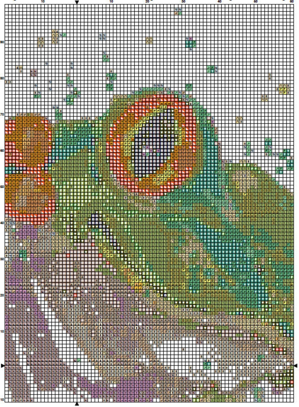 Frog Cross Stitch Pattern 2 Instant PDF Download Frog - Etsy