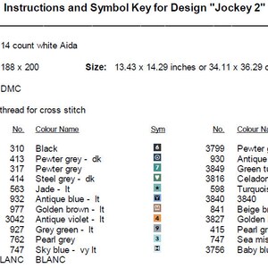 Jockey Cross Stitch Pattern 2 Instant PDF Download Horse | Etsy